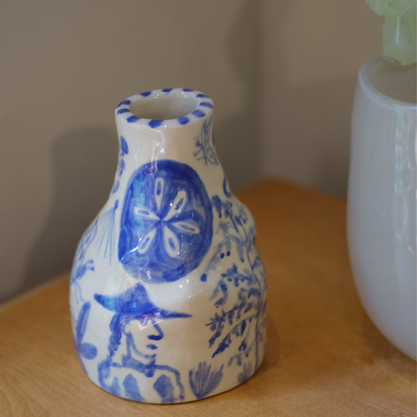 Large Blue Drawing Vase – BULLPEN