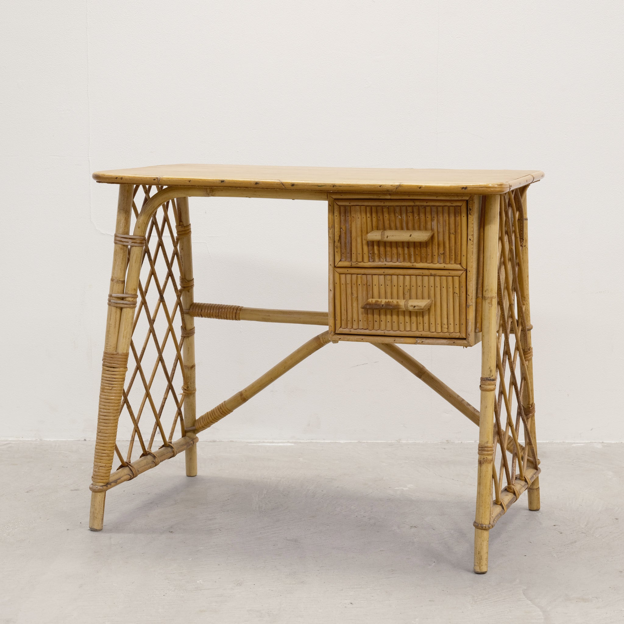 Vintage Rattan Desk – BULLPEN